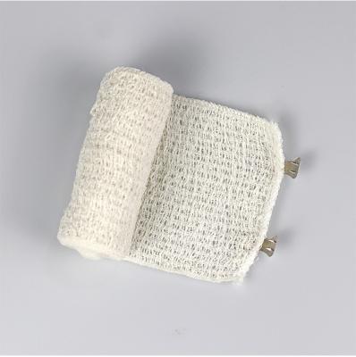 China Medical Elastic Crepe Bandage Roll Non Sterile 80% Cotton Blue/Red Thread for sale