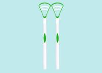 China Silicone Plastic Tongue Cleaner Scraper For Oral Cleaning 18cm for sale