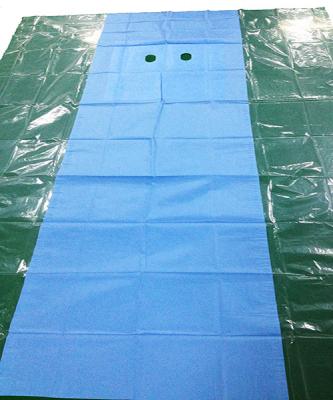 China Disposable Surgical Angiography Drape EOS Sterile Color Blue Customized Size for sale