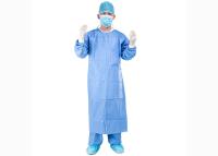 China Non Woven Disposable Surgical Gown Reinforced 18 - 65gsm for sale