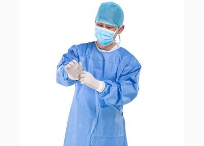 China Reinforced Disposable Surgical Gown For Hospital 30 / 40gsm SMS Sterile for sale