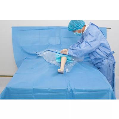 China Hospital Disposable Knee Arthroscopy Extremity Surgical Drape Packs SMMS for sale