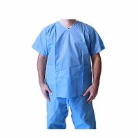 China Xs / S / M / L / Xl / Xxl Medical Scrub Suits Mandarin Collar Short Sleeve for sale
