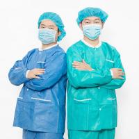 China Disposable non woven Scrub Suit top and pants for hospital Nurse Doctor suit Two piece set T-shirt and pants for sale