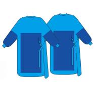 China Blue Disposable Surgical Gown with Tie On Closure for sale