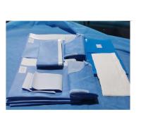 China Non Woven Blue Sterile Surgical Packs / Angiography Pack With Steam Sterilization for sale