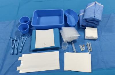 China Blue Sterile Surgical Packs with OEM Customization and Ethylene Oxide Sterilization for Hospital and Clinic Protection for sale