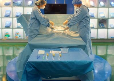 China Caesarean C Section Disposable Surgical Drapes And Gowns Baby Birth Medical Film Support for sale