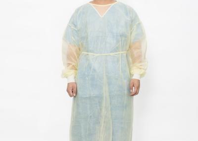 China Isolation Medical Scrub Suits Knitted Collar Disposable Patient Coat For Hospital for sale