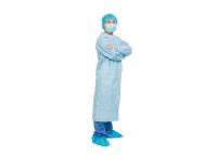 China Long Sleeve Medical Spunlace 68g Disposable Surgical Gown for sale