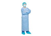 China Sterile Non Woven Blue AAMI Level 3 Reinforced Surgical Gown for sale