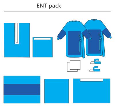 China custom Disposable Medical Sterile Surgical Minor Surgery Set ENT Packs for sale