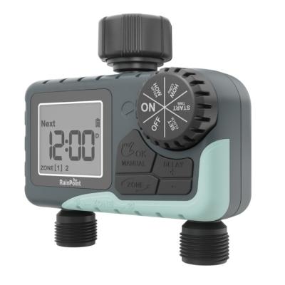 China 2 Zone Digital Automatic Outdoor Water Timer Automatic Circuit Cooling Garden Water Controller for Garden Irrigation for sale