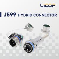 China J599 Hybrid Optical-Electrical Connector 2-Fiber 2-Electrical IP67 Rated -40°C to 85°C Operation for sale