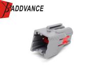 China TE Connectivity 1411169-3 8 Pin Male Automotive Connector Unsealed Grey 16-22AWG for sale