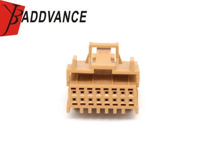 China TE 2301695-2 16 Pin Female Brown PBT-GF10 Automotive Wire Harness Connector Housing 2.54mm for sale