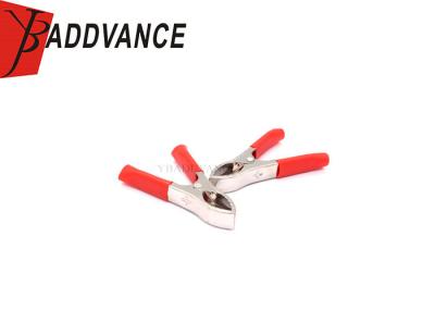China Insulated Battery Alligator Clip Clamp 3 Inch Red Black PA66 GF 125°C for sale