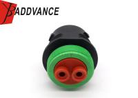 China AHDP04-18-06PN-WTA Plastic Circular 2 Pin Female Cable Connector Sealed PA66 GF25 for sale