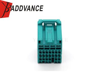 China Blue PA66 GF Female 28 Pin Connector Housing Unsealed Wire-to-Wire 125°C for sale
