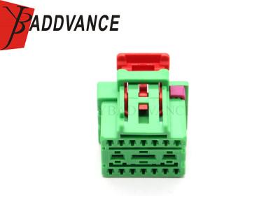 China 17 Pin Female Electrical Connector PBT GF10 Green Unsealed Wire to Wire 125C for sale