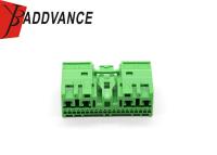 China Automotive Green PBT GF15 Unsealed Female 24 Pin Connector for Cars 125°C for sale