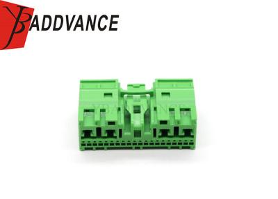 China Automotive Green PBT GF15 Unsealed Female 24 Pin Connector for Cars 125°C for sale