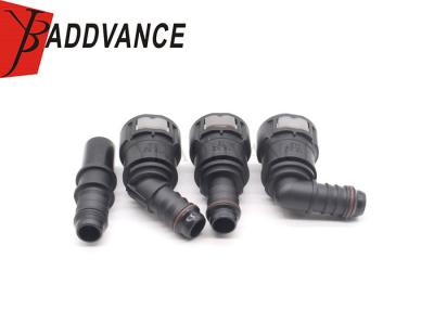 China 15.82mm ID12 Black PA12+30GF Fuel Line Connector Straight Elbow Male Female for Automotive Fuel Systems for sale