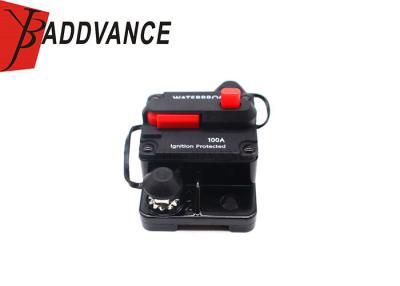 China 100A Waterproof Dual Stud Manual Reset Circuit Breaker with Switch - Black Finish, 0.15-0.8MPa Working Pressure for sale