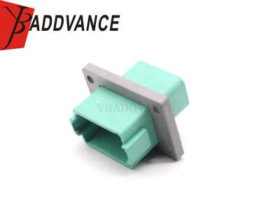 China Deutsch DT Series 12 Pin C Key Receptacle Flange Mount Connector Green Sealed PA66 for sale