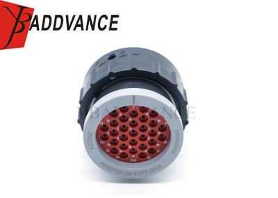 China Amphenol AHDP06-24-31PT-BRA Waterproof 31 Pin Male Sealed Cable Connector 125°C for sale