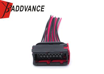 China 15 Hole Sealed Automotive AC Connector Headlight Cable Harness 1801326-1 18AWG 15cm for sale