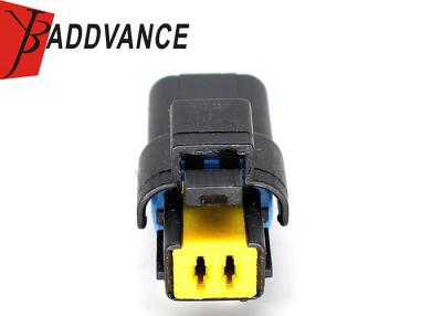 China 2-Way Black FCI Automotive Waterproof Connector 211PC022S0049 for Peugeot - 32.4mm × 17.6mm × 13.9mm, 18-22 AWG Wire Range for sale