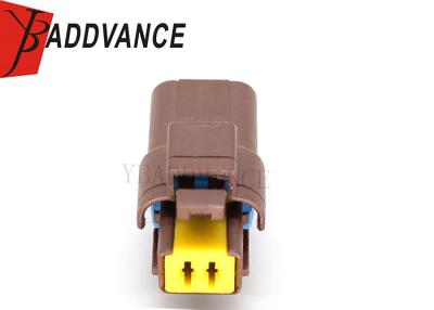 China Brown 2-Pin FCI Waterproof Electrical Connector 211PC022S1049 for Peugeot - 32.4mm × 17.6mm × 13.9mm, 18-22 AWG for sale