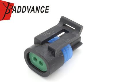 China 2 Hole Pull to Seat Metri-Pack 150.2 Series Black Waterproof Connector 12162193 18-22 AWG for sale