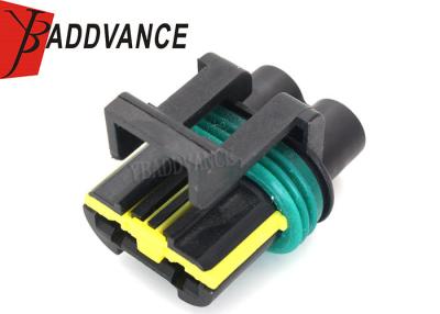 China Metri-Pack 6.3 Series 2 Pin 2 Wire Female Connector with Terminals 12033997 for sale