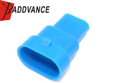 China 2 Pin Male Blue Waterproof Automotive 9005 Connector 18 22 AWG with Terminals for sale