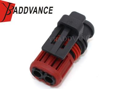 China Black 2 Pin AMP TE Connectivity Diesel Fuel Injector Connector 1337245-3 18-22AWG for sale