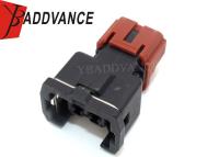 China 2 Pin Female Automotive Fuel Injector Connector 18-22AWG Sealed Black for sale
