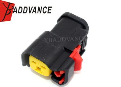 China PA66 Housing Waterproof 2 Pin Fuel Injector Connector 18-22AWG Automotive for sale
