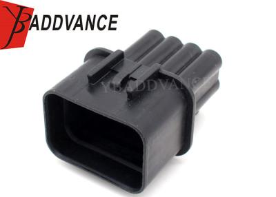 China Kum 8 Pin Waterproof Connector Male Black Sealed 2 Rows 18-22AWG PA66 Cable Mount for sale