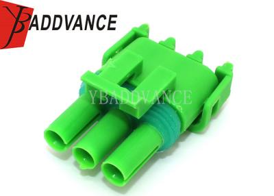 China 12020403 3 Pin Female Green Weather Pack Map Sensor Connector 20A 18-22AWG for sale