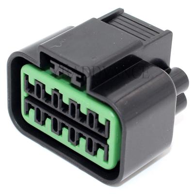 China 10 Pin Waterproof Automotive Connector Female PBT Housing Green Locking 120C for sale