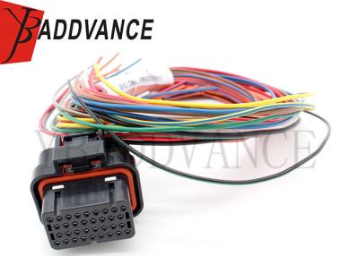 China 34 Pin Female Sealed ECU Connector with 400mm Wire Loom - AMP Tyco 7-1866487-1 -40°C to 150°C Temperature Range for sale