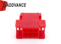 China Rectangle Red Female 6 Pin Automotive Connector Unsealed PBT PA66 100MΩ for sale