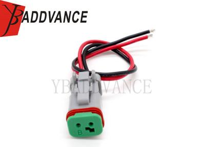 China 2 Pin Female Deutsch DT Series Wiring Connector Pigtails 15cm Wire for LED Work Light for sale