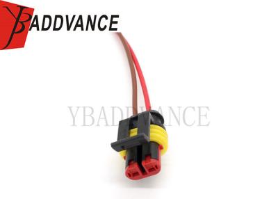 China 2 Way AMP Superseal 1.5 Series Female Connector Pigtail 282080-1 14A 24VDC for sale