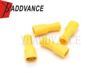 China FDFD5.5-250 Female Insulated Crimp Terminal Connector 12-10 AWG 24A Yellow for sale