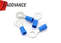 China RV2-6 Blue Ring Insulated Terminal Connector 1.5-2.5mm Cable 27A Current Rating for sale