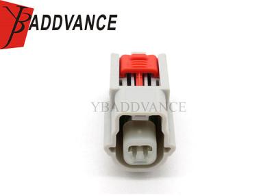 China Dual Slot Light Gray Electrical Female 2 Pin Connector 18-22AWG 15A for Truck Bus for sale