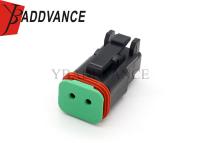 China DT06-2S-E004 Black 2 Pin Female Deutsch Automotive Connector with Clips Sealed IP68 for sale